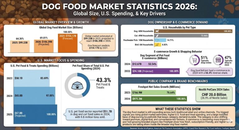 Dog Food Market Statistics 2026 - just4mypet.com